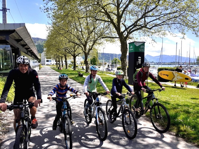Radzählstelle am Bodensee-Radweg am Lochauer Hafen mit Rekordwert ...